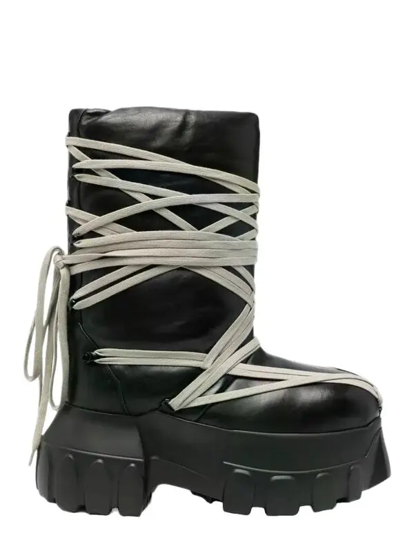 Rick Owens Mega Bumper Lace-up Boots - Black