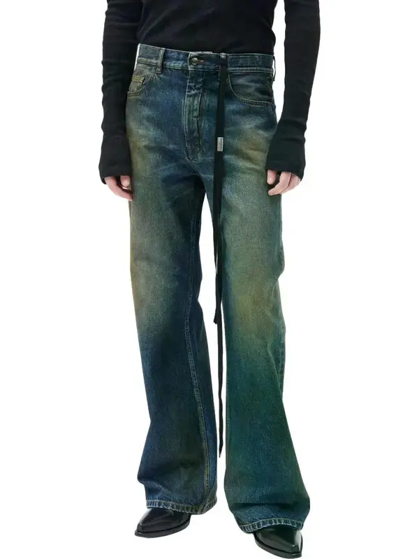 ANN DEMEULEMEESTER Faded Flared Jeans - Blue