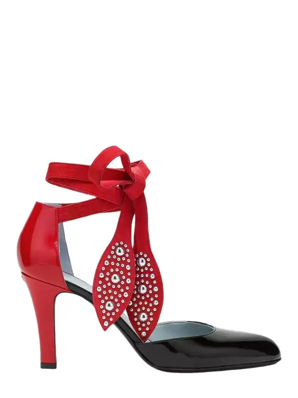 Valentino Garavani Vlogo Signature Embellished Pumps - Red