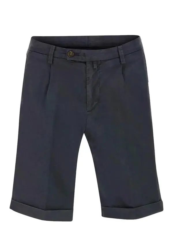 BRIGLIA 1949 Turn-up Cuff Tailored Shorts - Blue