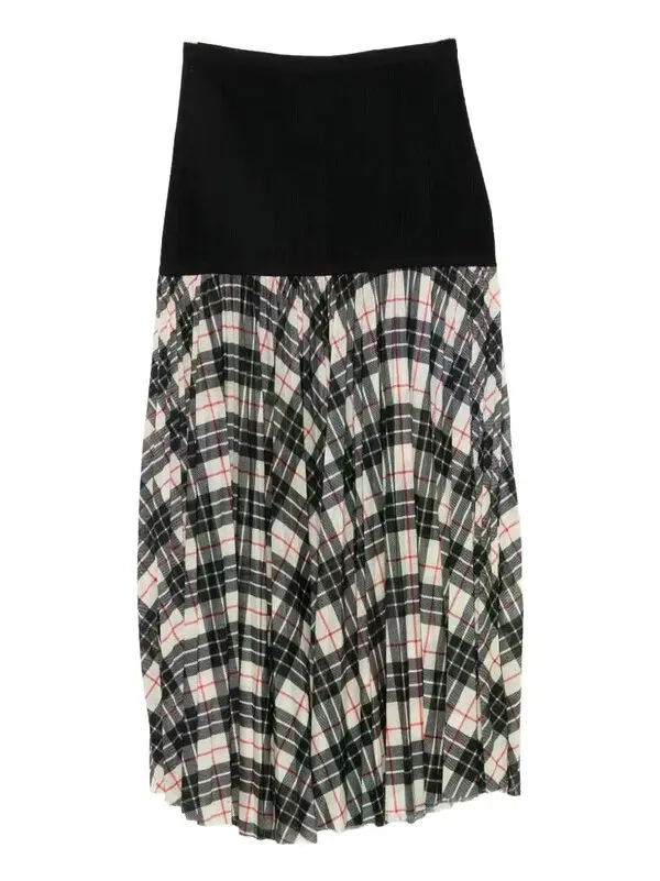 ANTONIO MARRAS VINTAGE Tartan Maxi Skirt - Black