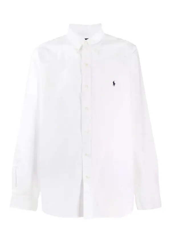 Polo Ralph Lauren Embroidered-logo Button-down Shirt - White