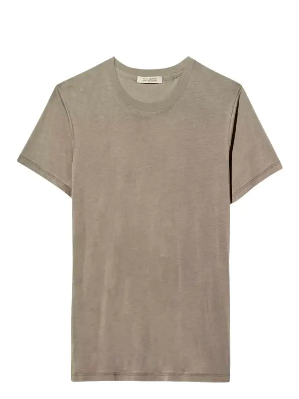 NILI LOTAN Crewneck Short Sleeve T-shirt - Neutrals