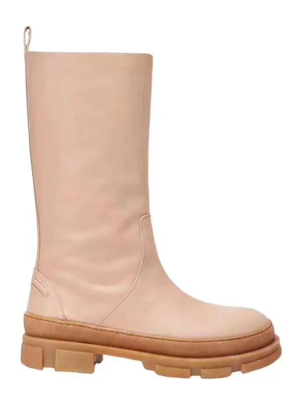 BETTINA VERMILLON Marie Lug-sole Boots - Neutrals