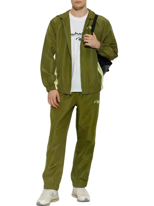 NEW BALANCE Logo Print Hooded Jacket - Green