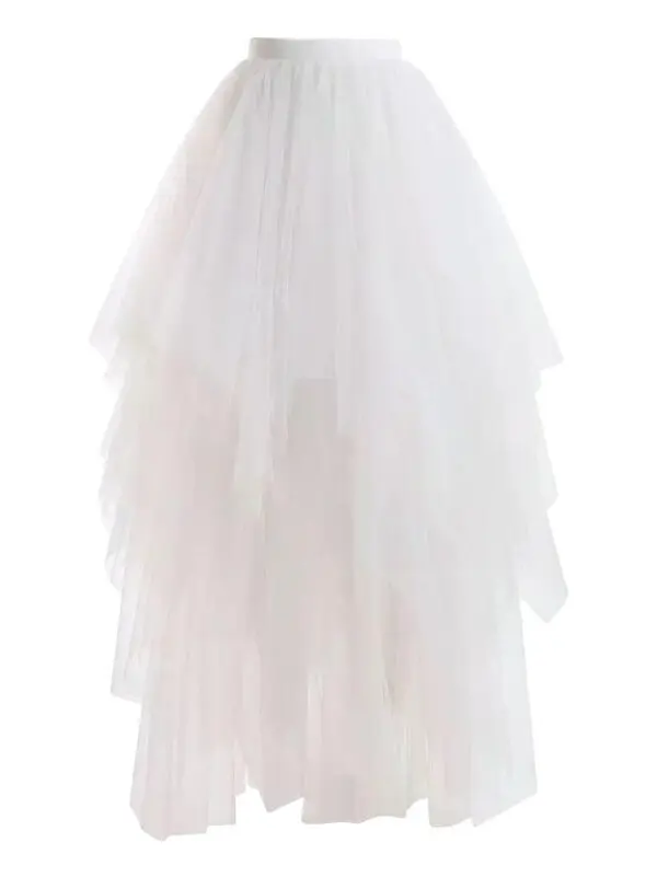 GEMY MAALOUF Tiered Tulle Skirt - White