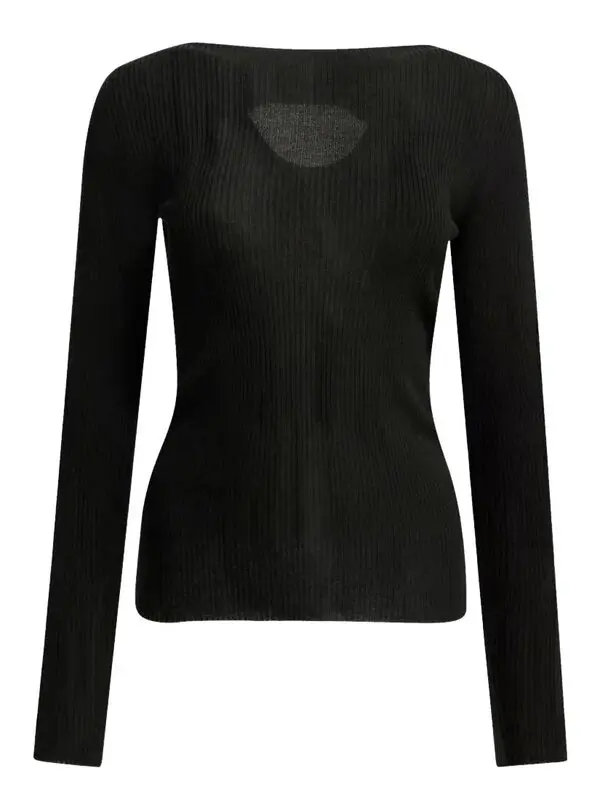 Rick Owens Ribbed Knit Sweater - Black