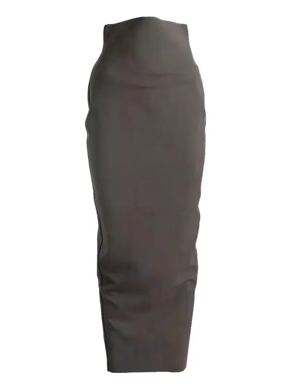 Rick Owens High-waisted Dart Detailing Maxi Skirt - Grey
