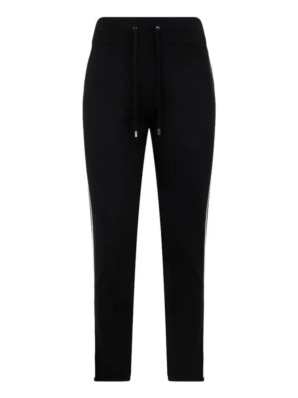 MOORER Side-stripe Track Pants - Black