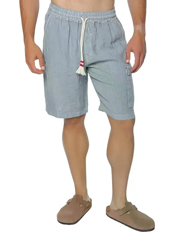MC2 SAINT BARTH Marseille Linen Bermuda Shorts - Grey