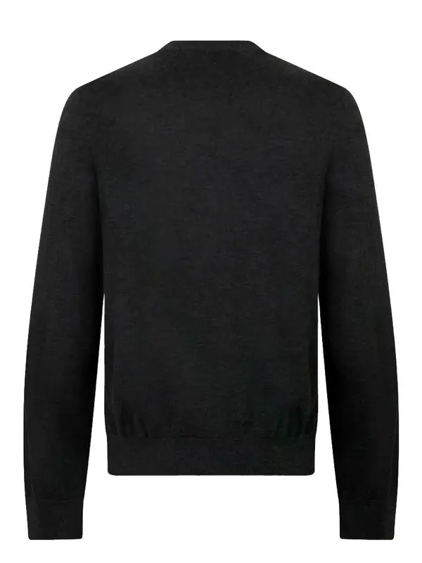 MOORER Zip-fastening Fine-knit Sweater - Grey