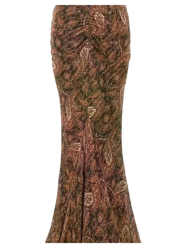 Andamane Ninfea Paisley-print Maxi Dress - Brown