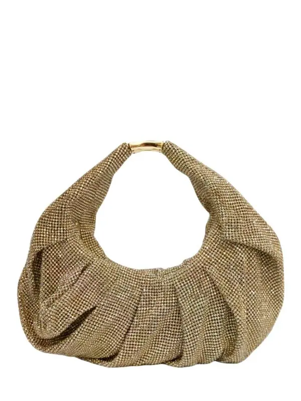 Benedetta Bruzziches Yennifer Crystal-embellished Shoulder Bag - Gold