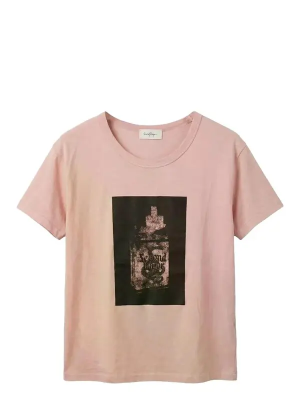 SECOND / LAYER Graphic-print T-shirt - Pink