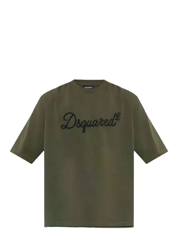 Dsquared2 Logo-embroidered Loose-fit T-shirt - Green