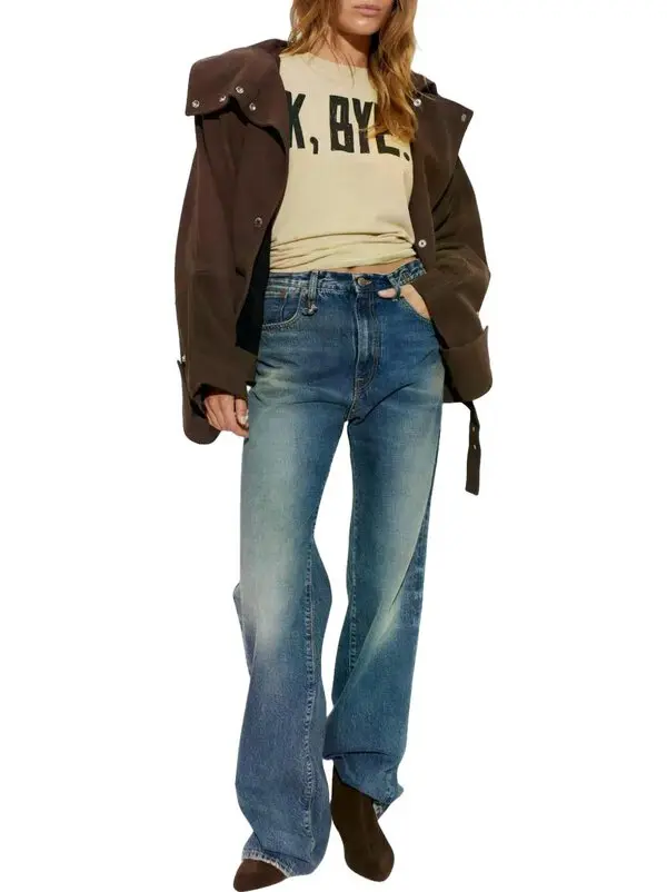 R13 Faded Wide-leg Jeans - Blue