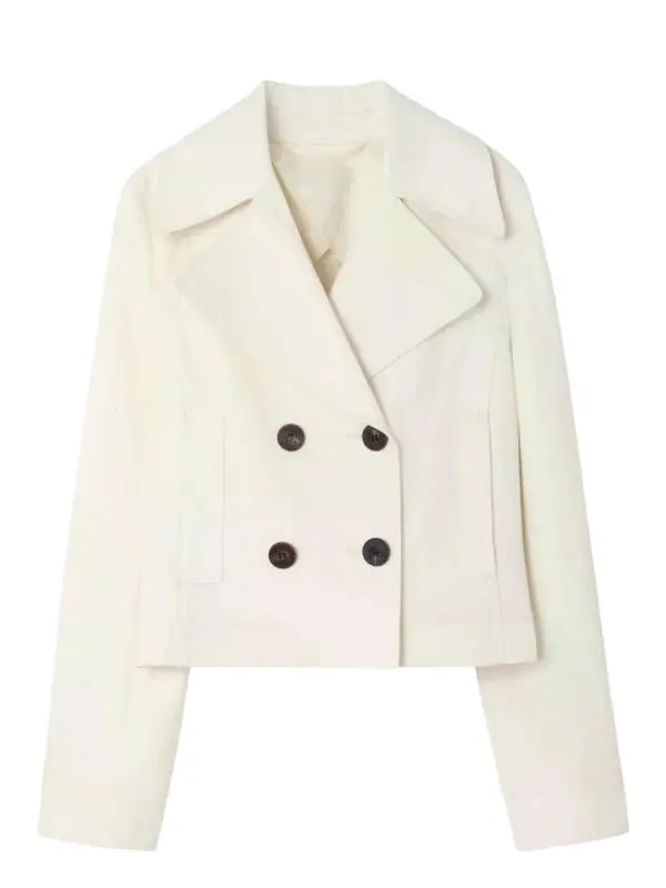 Burberry Cropped Double-breasted Jacket - Neutrals