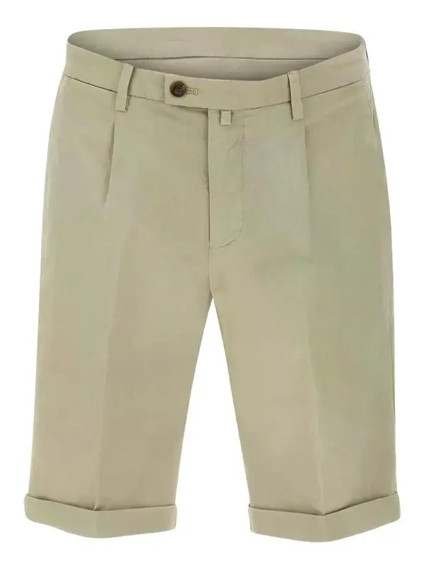 BRIGLIA 1949 Beige Tailored Turn-up Hem Shorts - Neutrals
