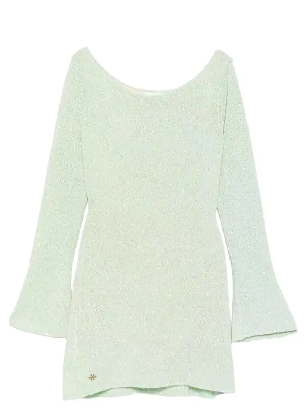ASTA RESORT Maya Sequin-embellished Mini Dress - Green