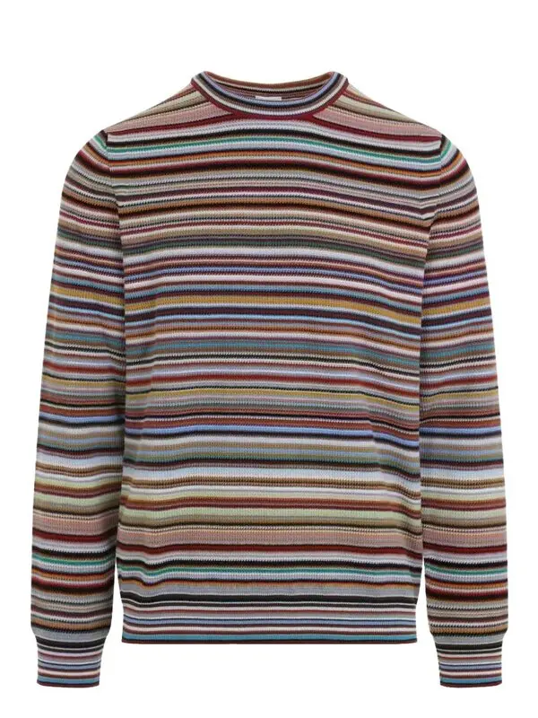 Paul Smith Striped Cotton Sweater - Neutrals