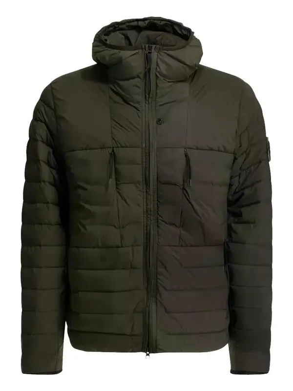 Stone Island Quilted Hooded Jacket - Green