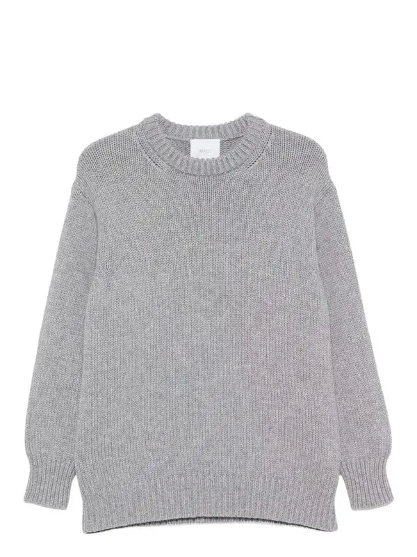 Malo Ribbed-knit Crew-neck Sweater - Grey