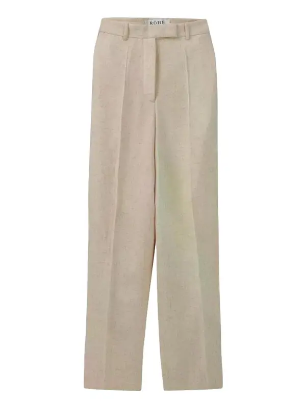 RÓHE Ted Tailored Trousers In Beige Cotton - Neutrals