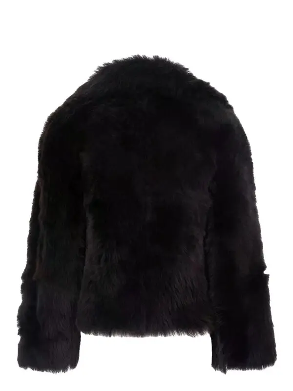 BLANCHA Toscana Shearling Long-sleeve Jacket - Brown