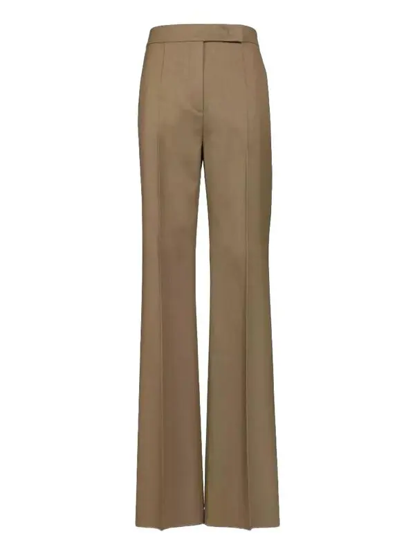 Max Mara Gabardine Pressed-crease Trousers - Brown