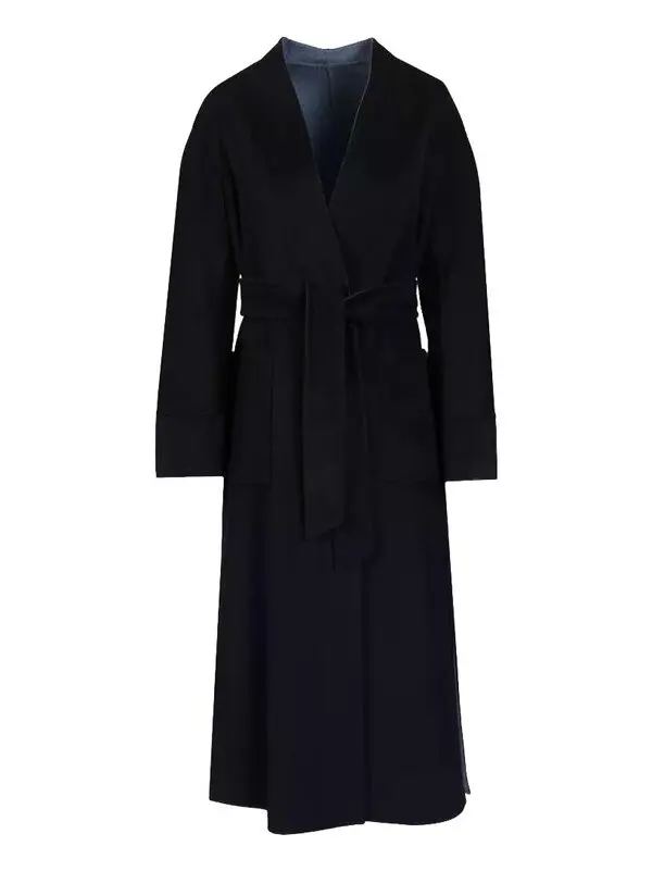 Max Mara Reversible Wool Coat - Blue