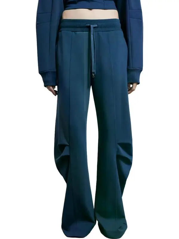 Patrizia Pepe Cotton-fleece Barrel Trousers - Blue