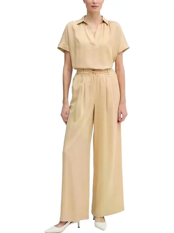 JOOP! Pleated High-waisted Trousers - Neutrals