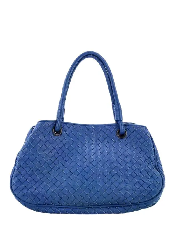 Bottega Veneta Open Shopping Intrecciato Nappa Small Tote Bag - Blue