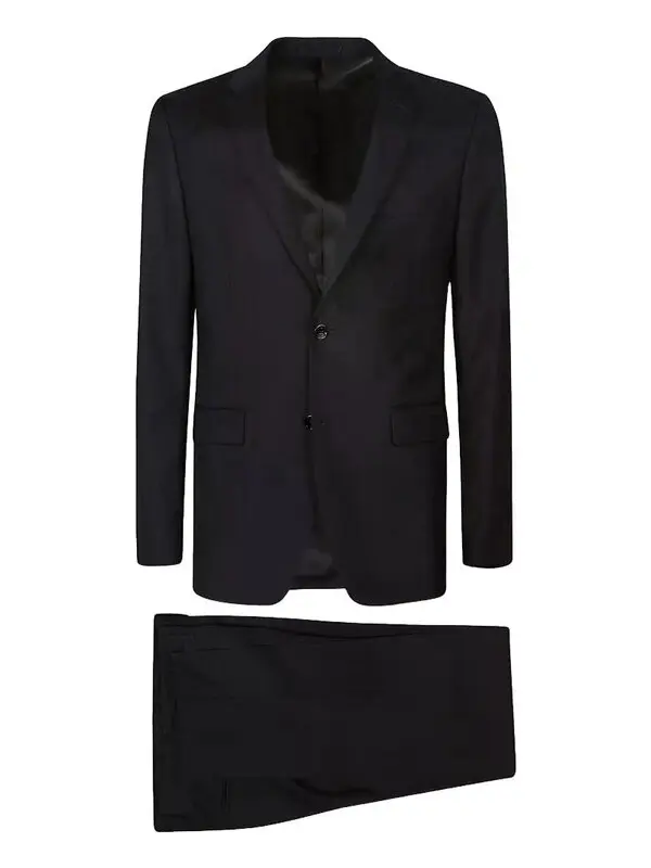 LARDINI Wool Single-breasted Suit - Black