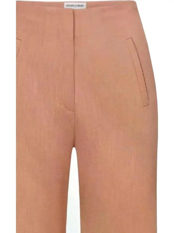 Veronica Beard High-waisted Wide-leg Trousers - Orange