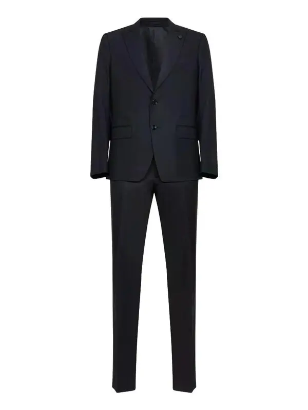 LARDINI Single-breasted Notched-lapel Suit - Blue