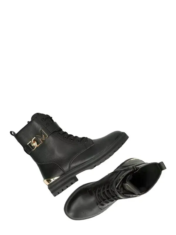 MEXX Prizzy Logo-plaque Lace-up Boots - Black