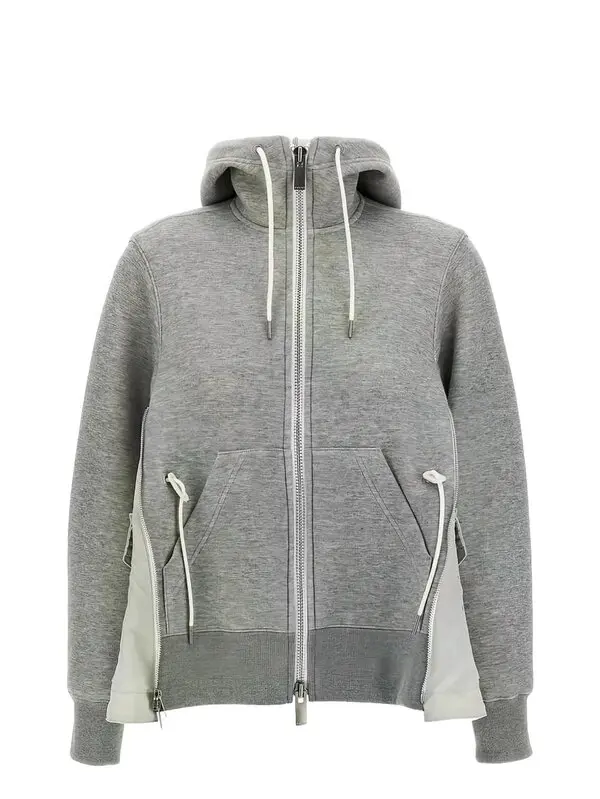 Sacai Sponge Sweat Hybrid Hoodie - Grey