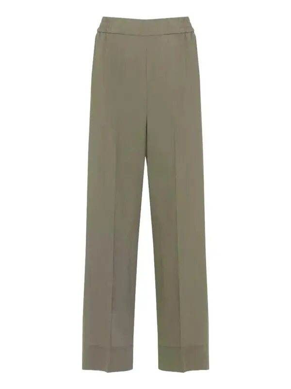 EMME Elasticated Waist Wide-leg Trousers - Green