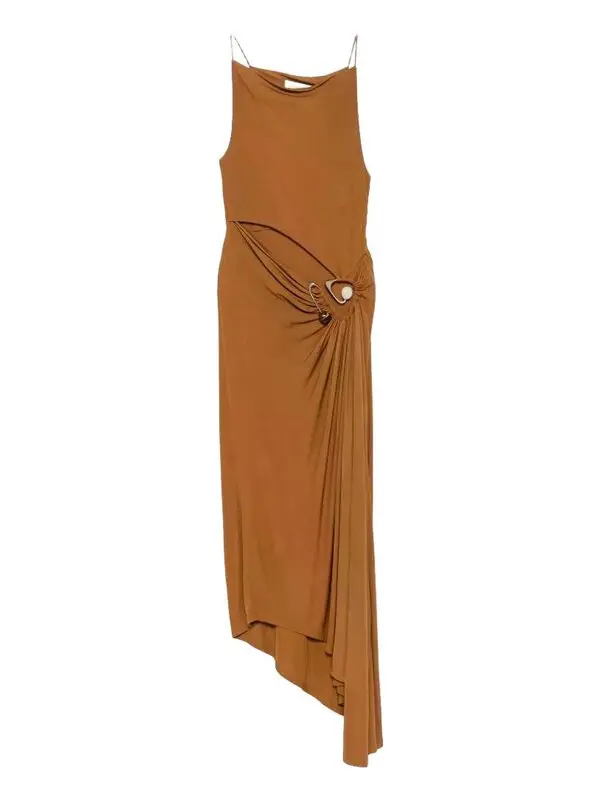 Christopher Esber Sleeveless Boat Neck Cut-out Dress - Brown