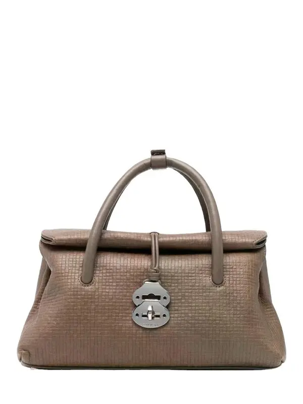 ZANELLATO Small Dotta Leather Tote Bag - Grey