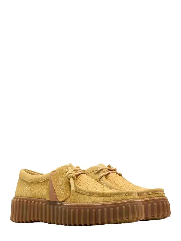 Clarks Suede Derby Shoes - Yellow