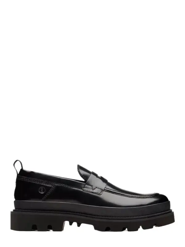 Clarks Badell Easy Leather Loafers - Black