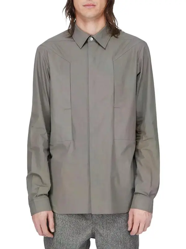Rick Owens Fog Pocket Long-sleeve Shirt - Brown