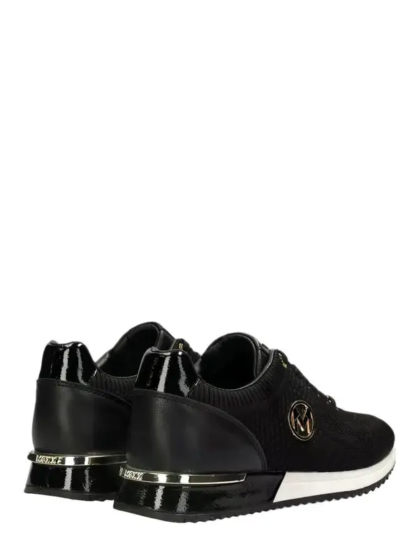 MEXX Gitte Glitter Logo-plaque Panelled Sneakers - Black