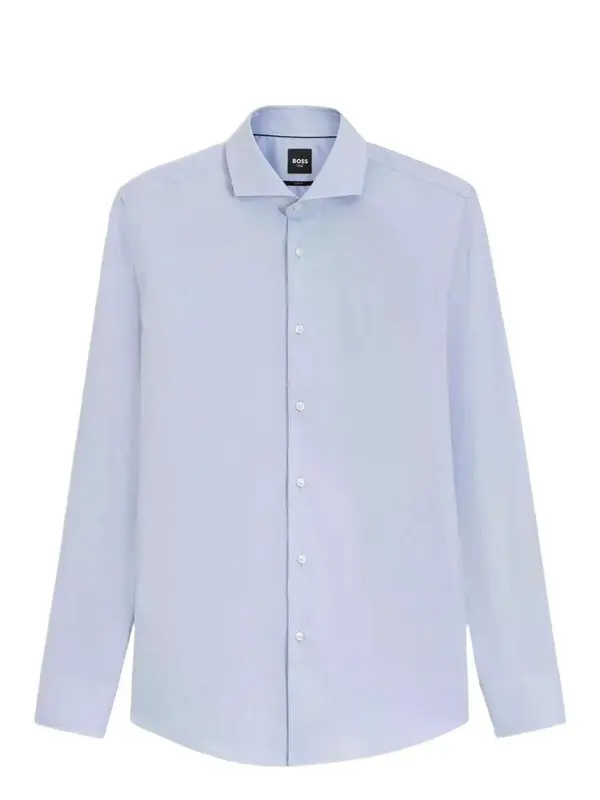 BOSS One Slim-fit Shirt In Wrinkle-resistant Oxford Cotton - Blue