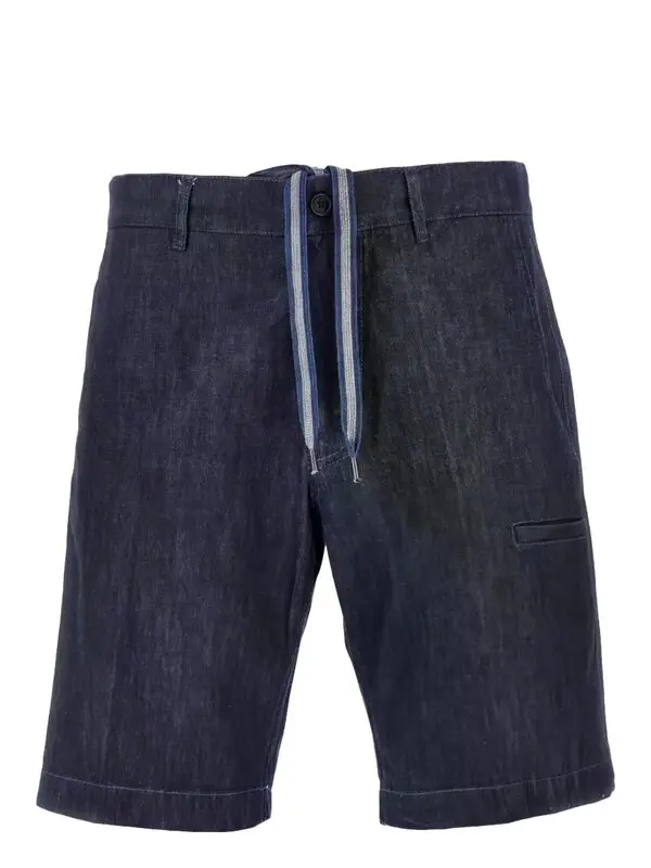 Aspesi Drawstring Denim Shorts - Blue