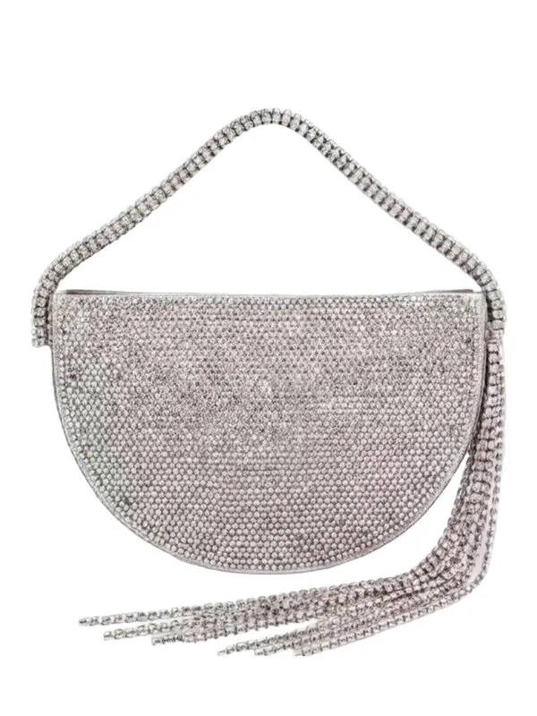 GEDEBE Gabi Rhinestone Fringed Tote Bag - Silver