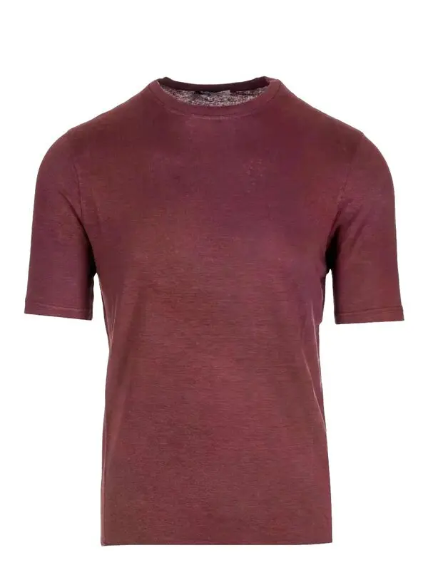 AL DUCA D’AOSTA 1902 Crew-neck Linen T-shirt - Red