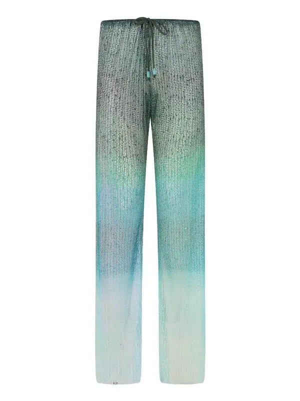PIN-UP STARS Tie-dye Mesh Effect Trousers - Grey